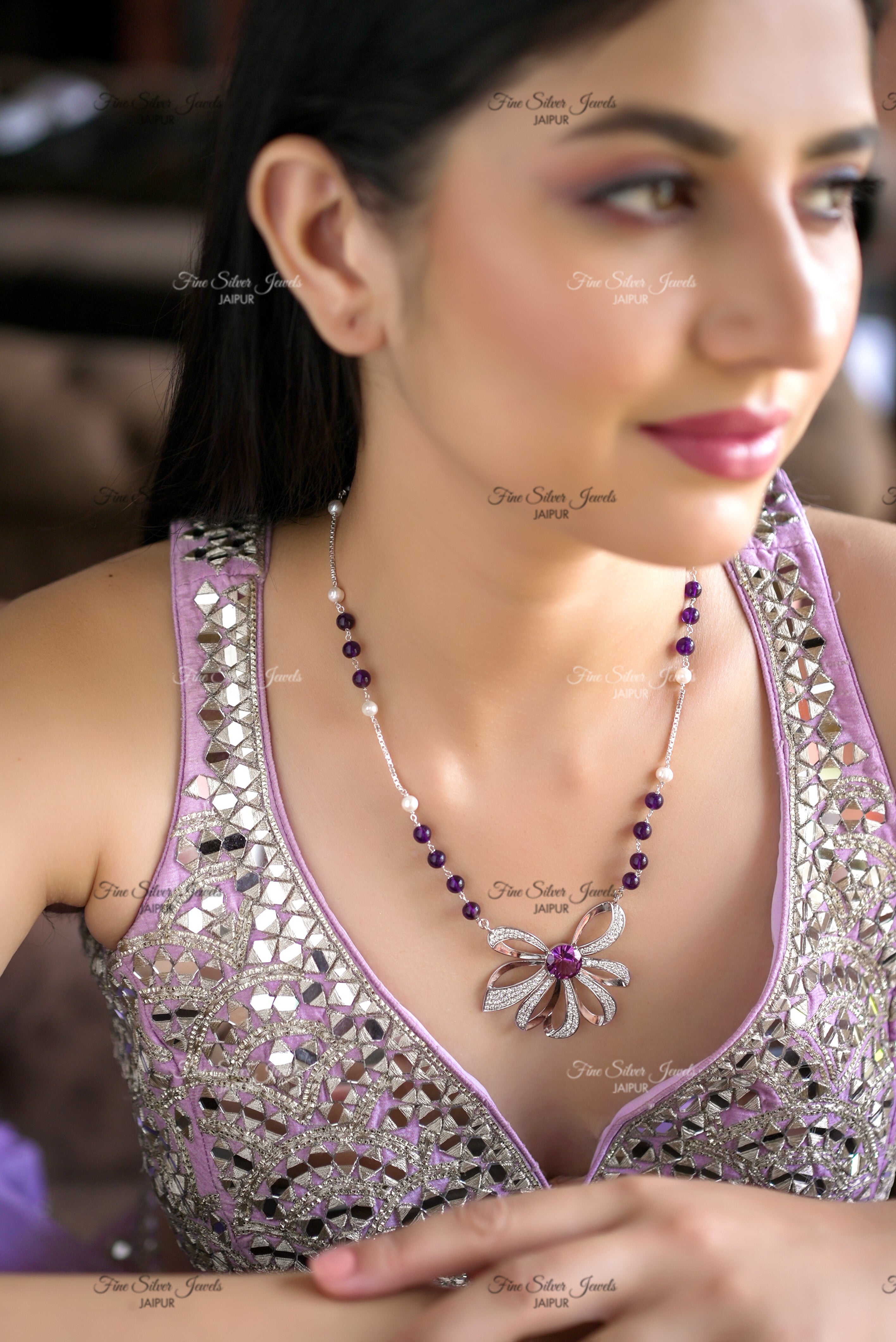 AMETHYST LOVE PENDANT NECKLACE – FSJ